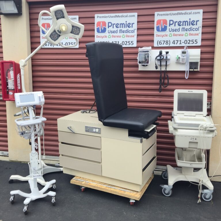 Exam Tables for Sale Enochs w Tan Shell and New Black Upholstery ...